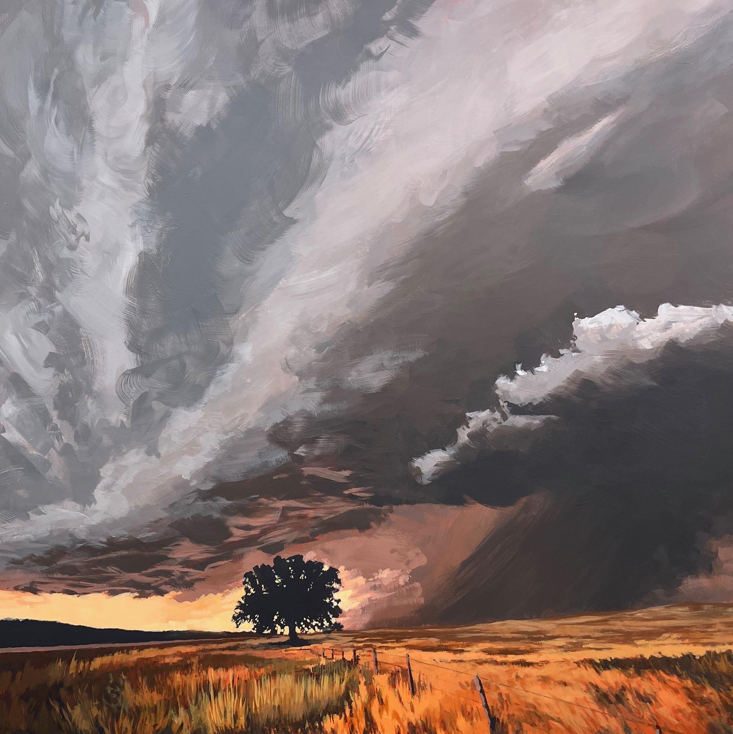 High Plains Storm | Square Landscape Mounted Print, Dramatic Skies ...
