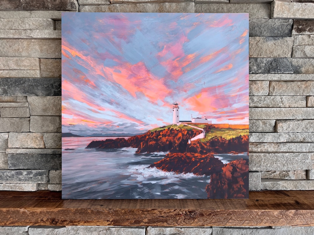 Fanad Head Lighthouse | Square Landscape Mounted Print, Coastal Skies ...