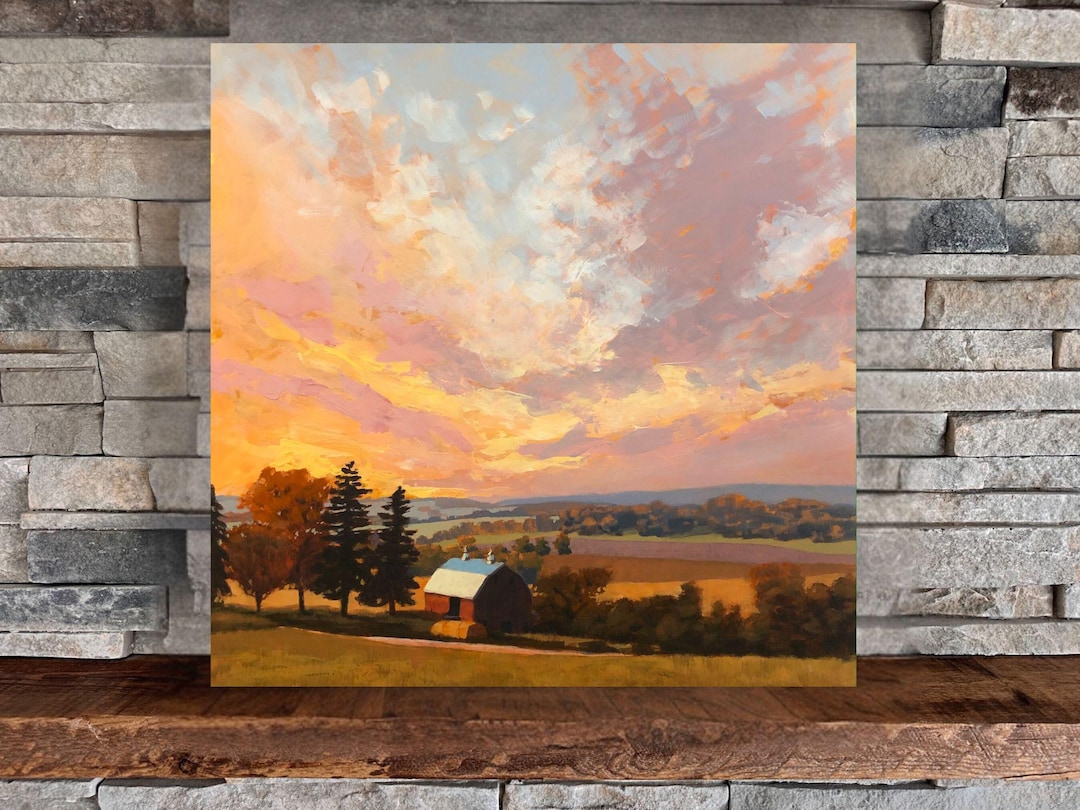 Driftless Area | Square Landscape Mounted Print, Colorful Midwest ...