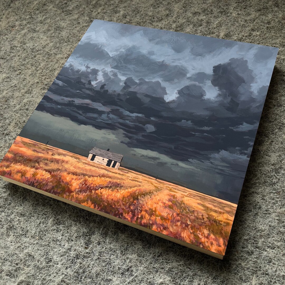 Dark Storm Square Landscape Mounted Print Storm Clouds - Etsy