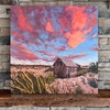 Wisconsin Farm Square Landscape Mounted Print, Farmland Skies Colorful ...