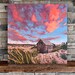 Wisconsin Farm Square Landscape Mounted Print, Farmland Skies Colorful ...
