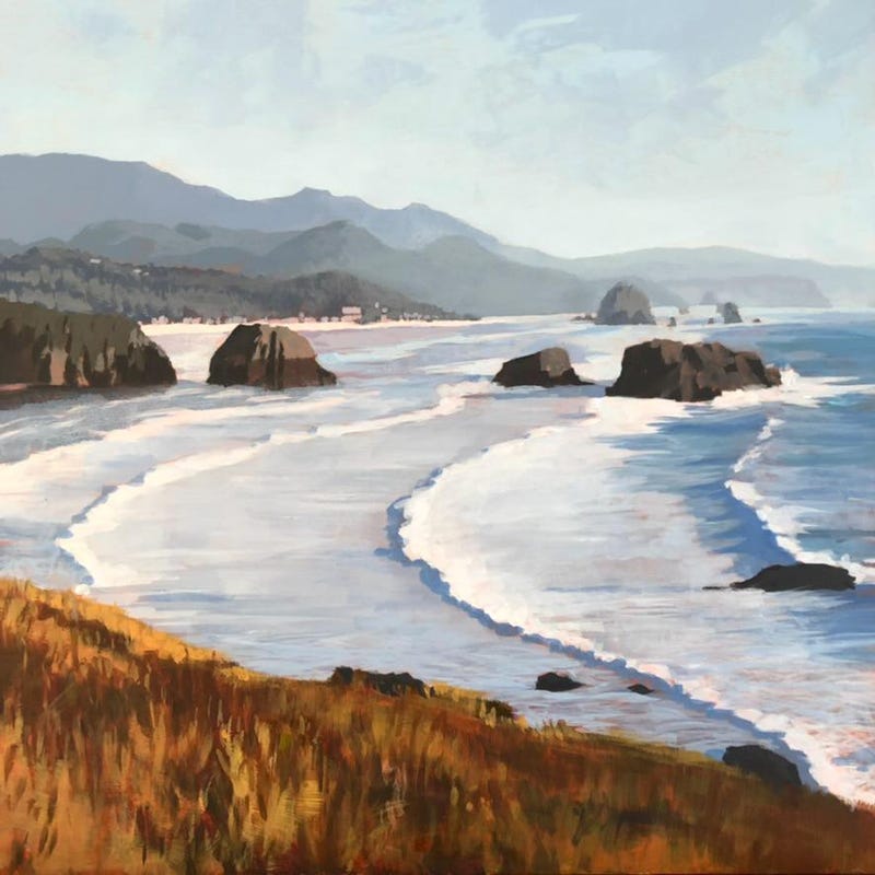 Coastal Oregon Painting - Etsy