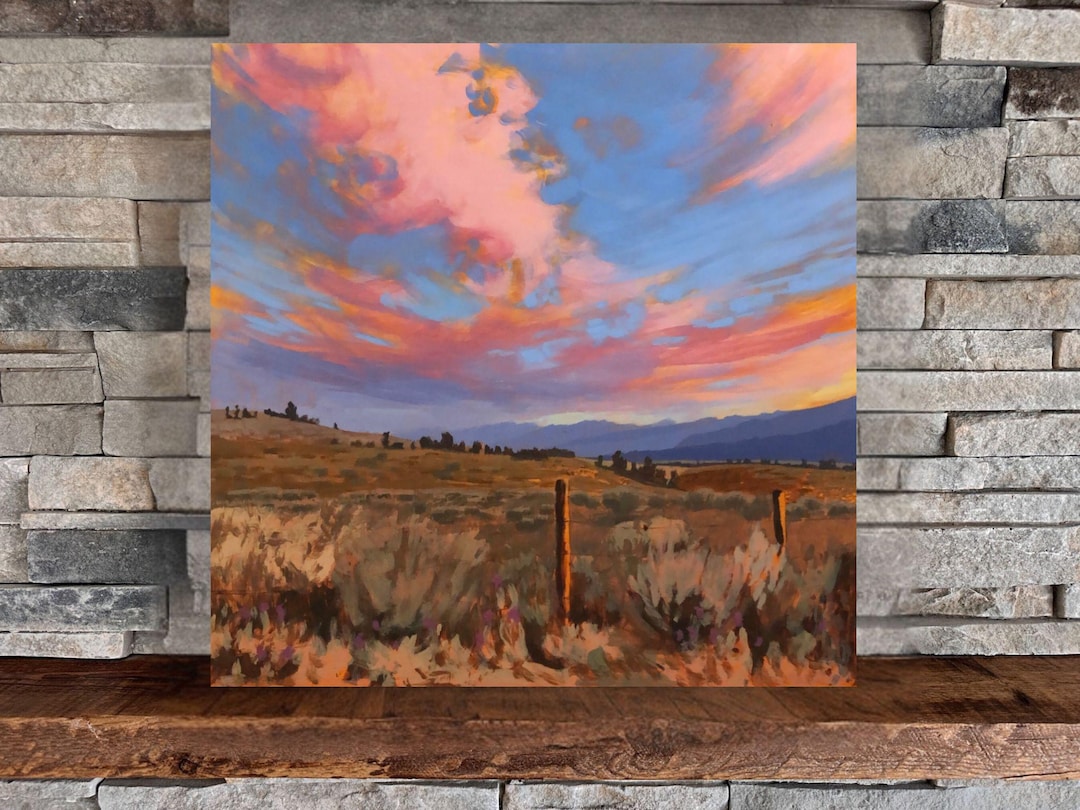 Bitterroot Valley | Square Landscape Mounted Print, Montana Prairie ...