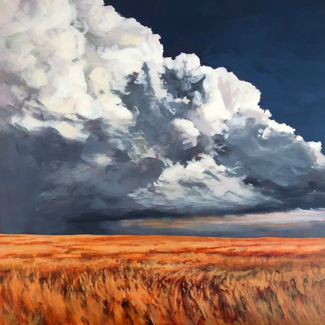 Thunderhead | Square Landscape Mounted Print, Cloudy Skies Colorful ...