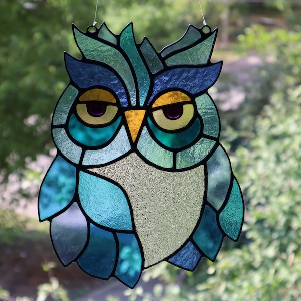 Owl Stained Glass Patterns - Etsy