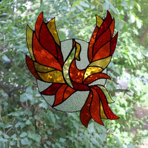 Phoenix Large Stained Glass Suncatcher by Mr.hi - Etsy
