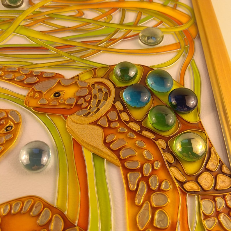 Sea Turtles Stained Glass Painting Painting With Glass - Etsy