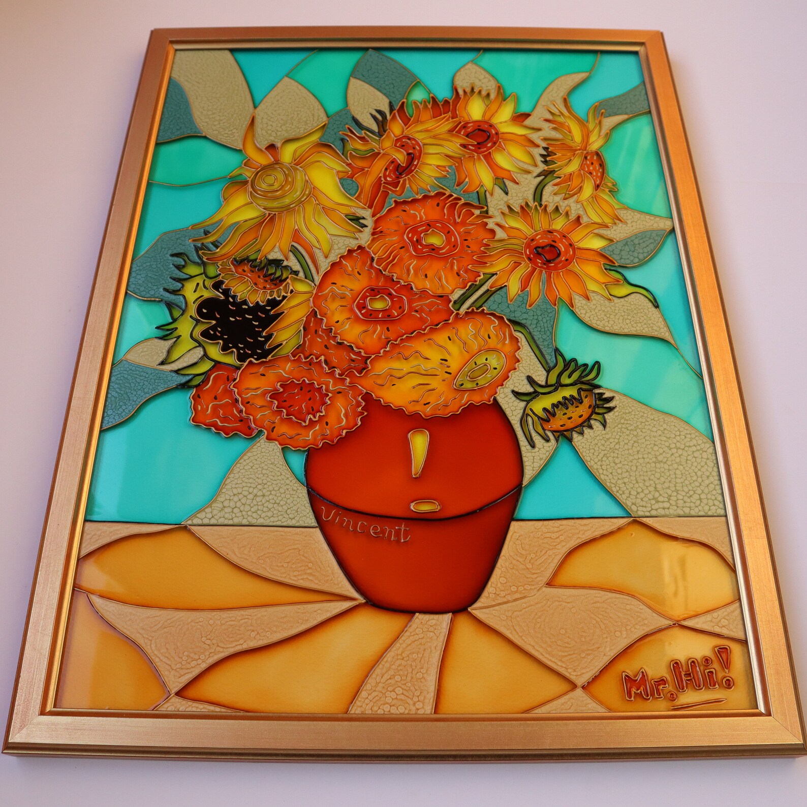 Sunflowers Based on Van Gogh Stained Glass Painting by Mrhi - Etsy