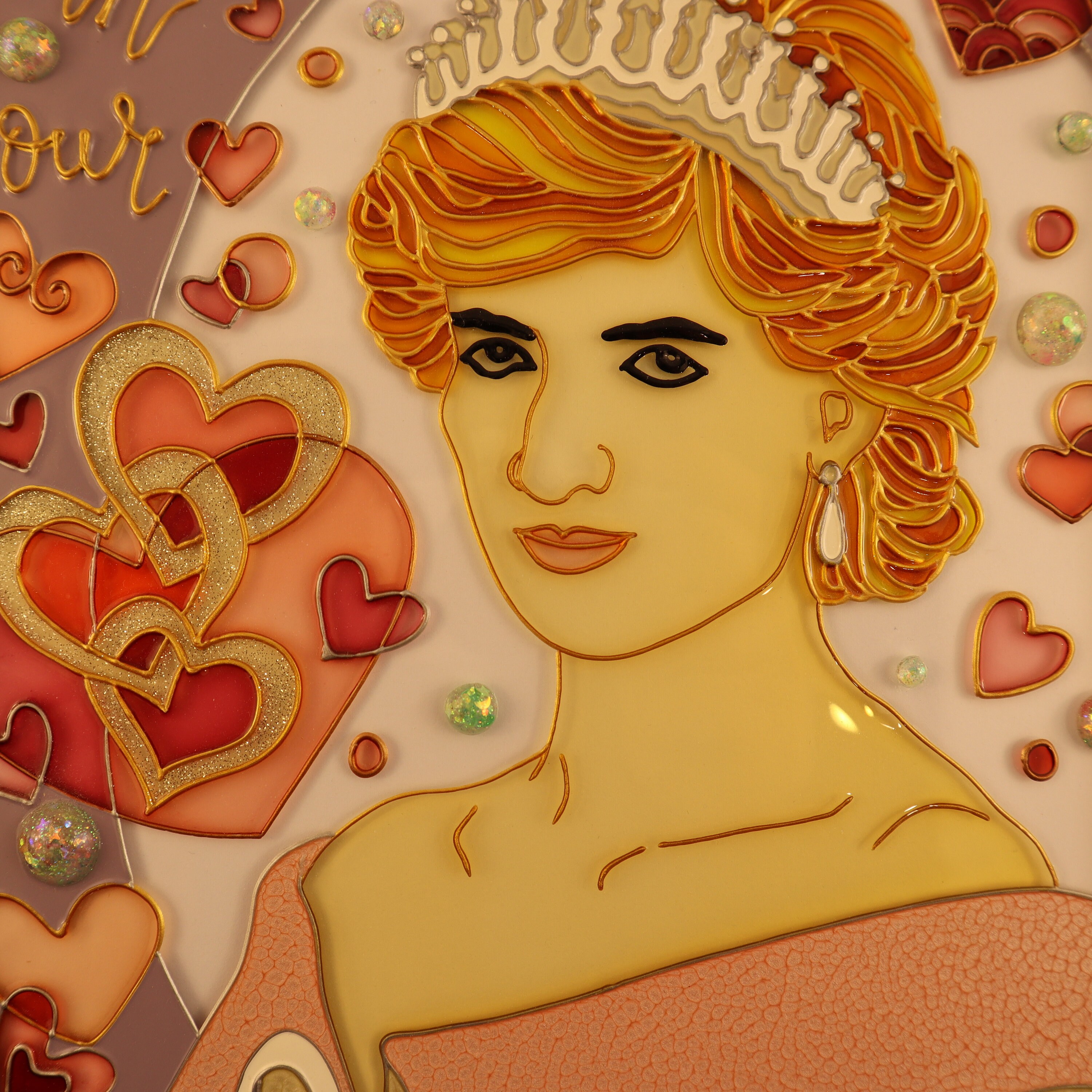 Lady Di, Princess of Wales, Stained Glass Painting by Mrhi! - Etsy