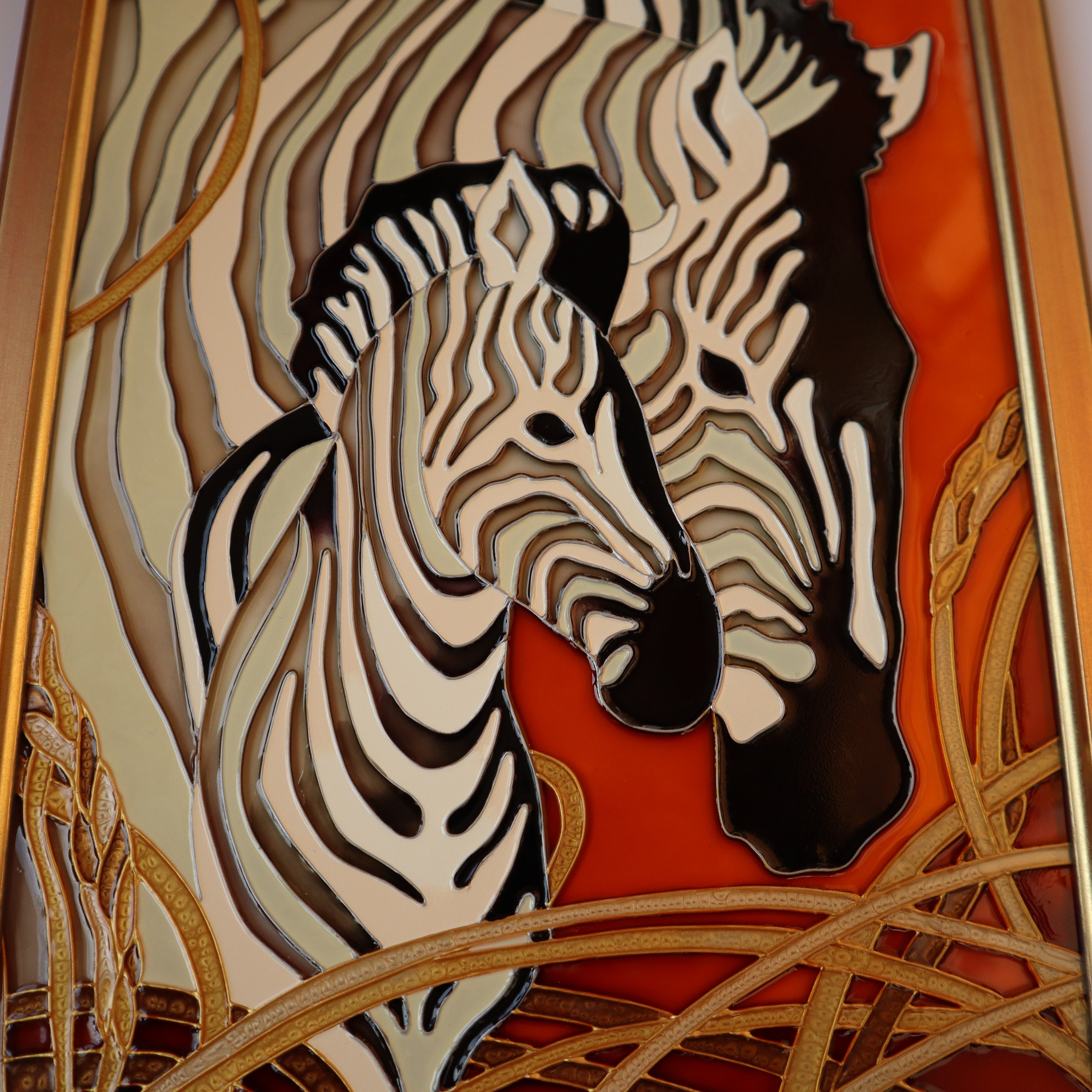 Zebra Mom and Baby Stained Glass Painting by Mr.hi - Etsy