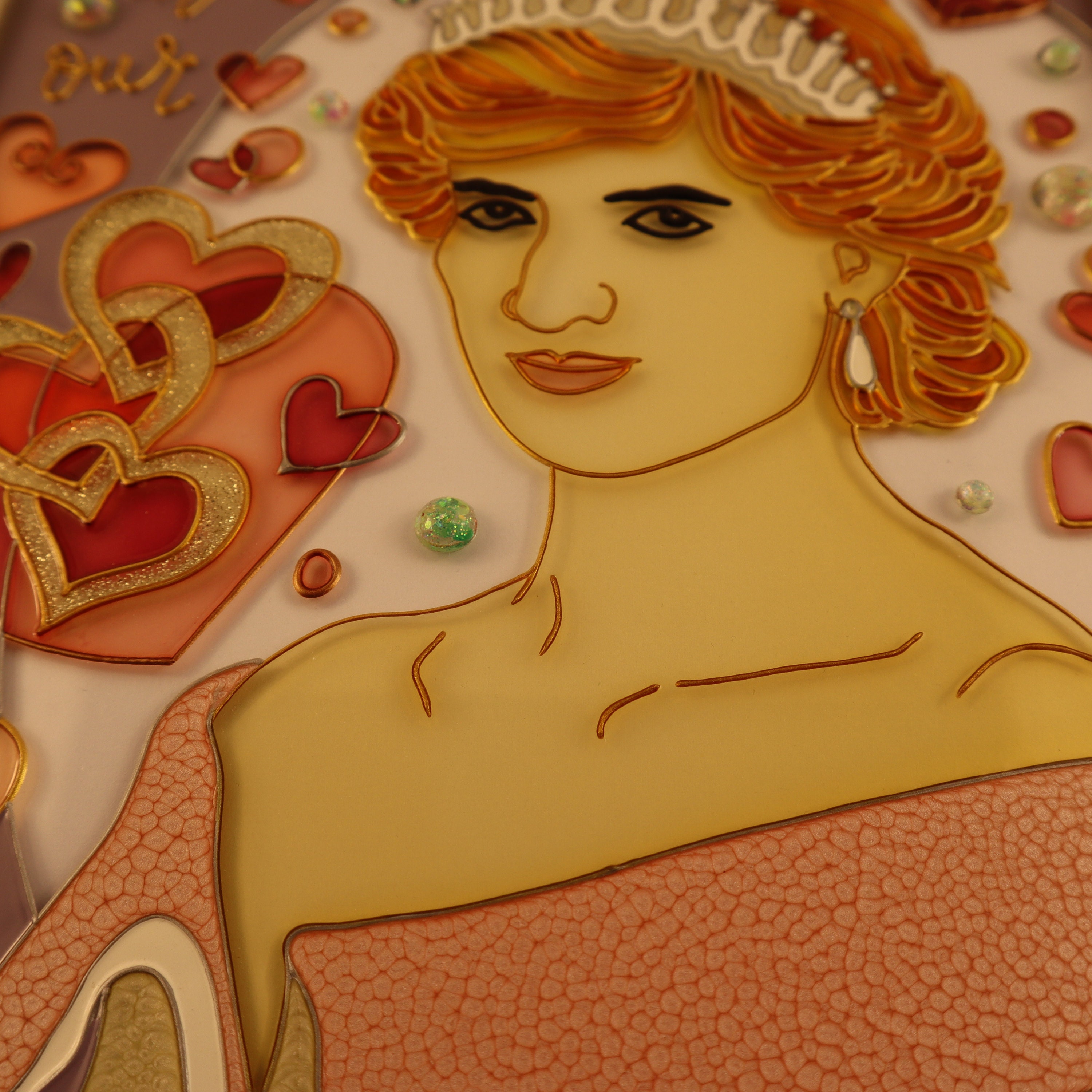 Lady Di, Princess of Wales, Stained Glass Painting by Mrhi! - Etsy