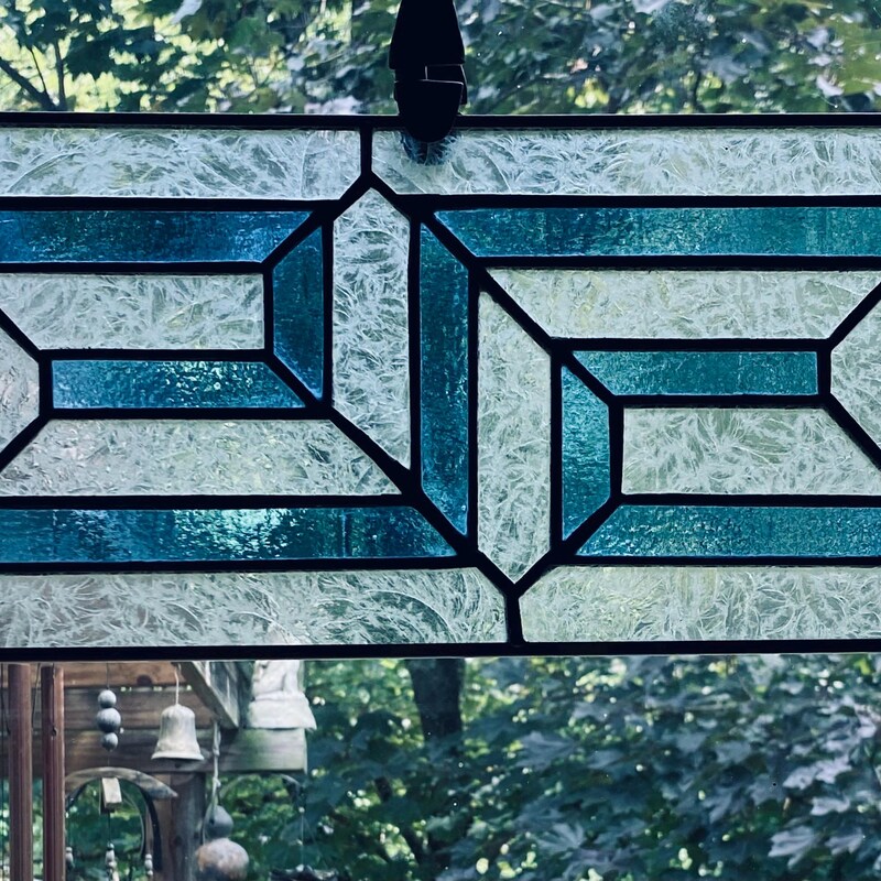 Stained Glass Panel Geometric - Etsy