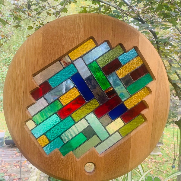 Large Stained Glass Panel - Etsy
