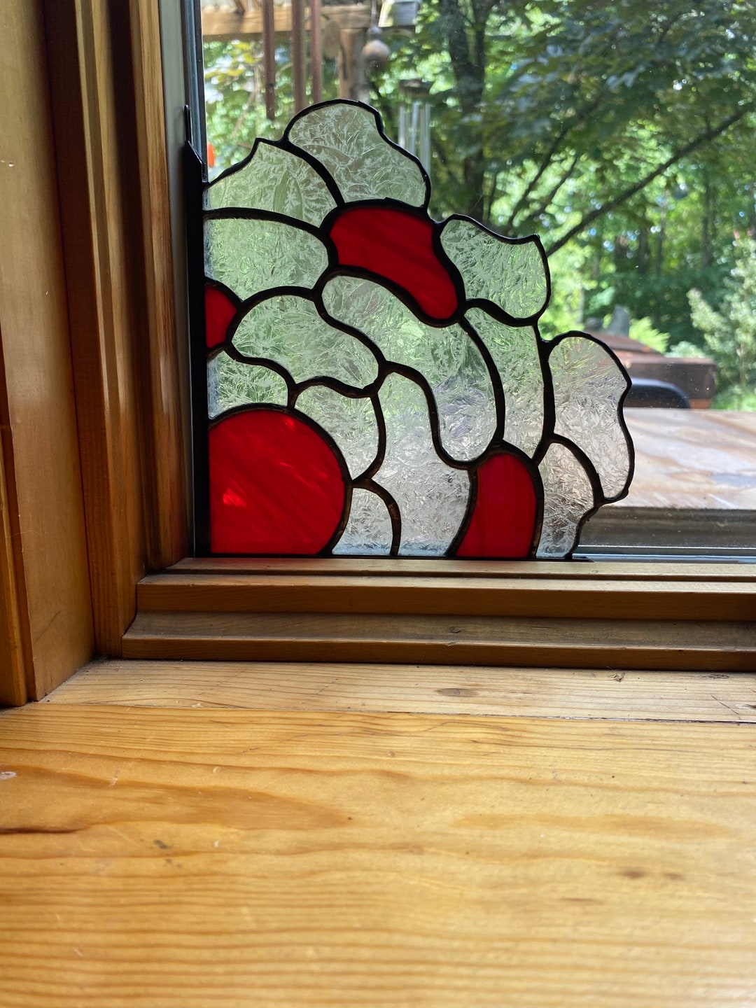 Stained Glass Corner Panel • Abstract Corner Window Panel • Wall ...