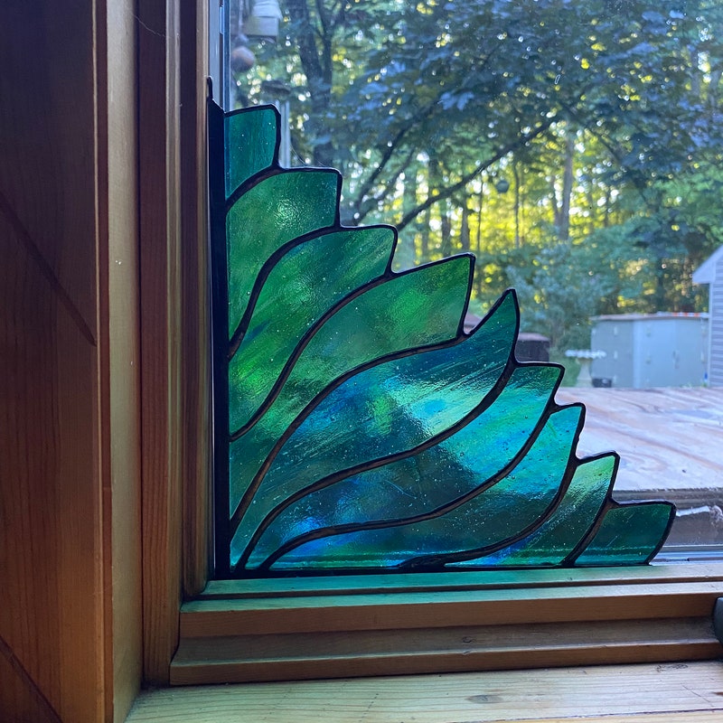 Stained Glass Corner Panel Etsy