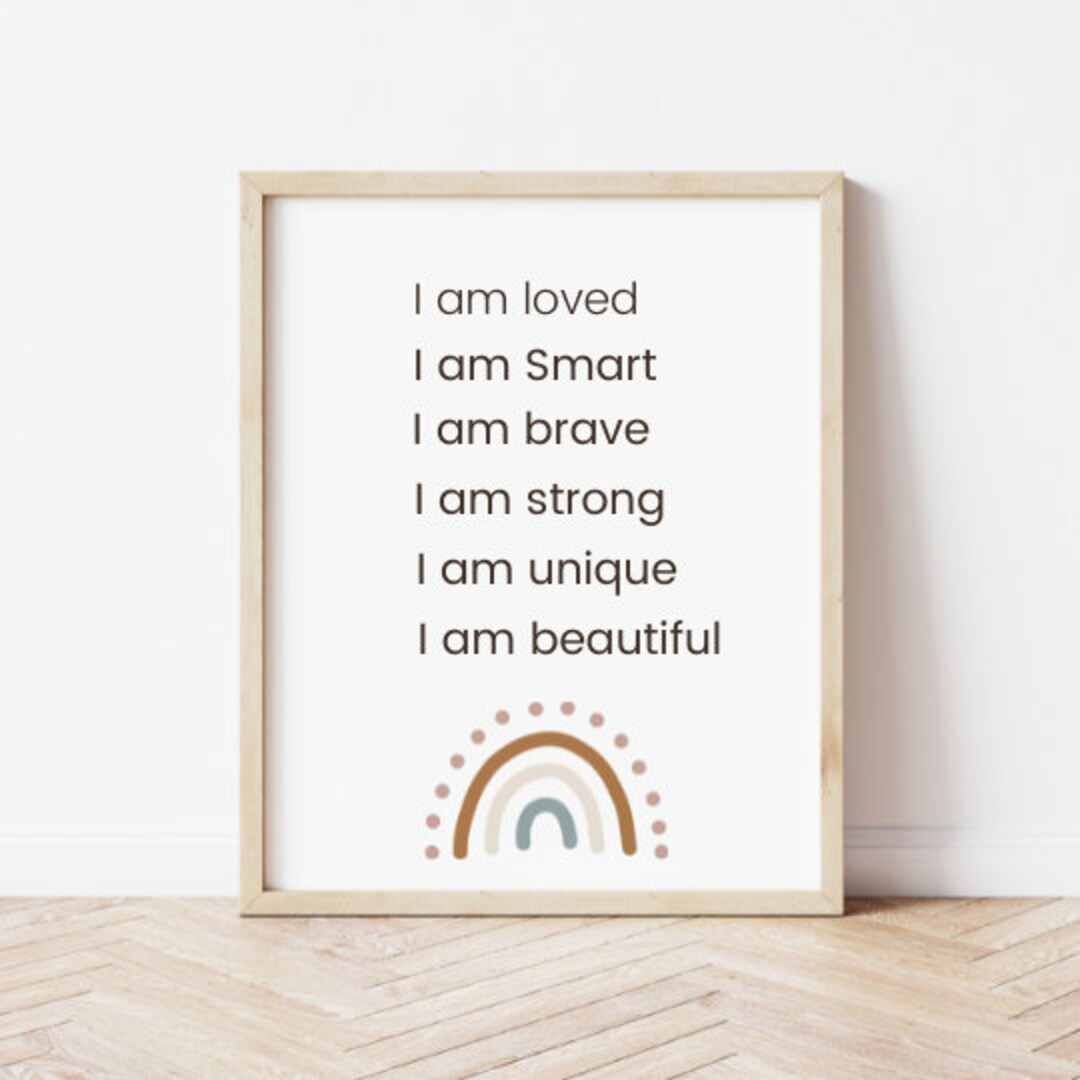 Kids Affirmation Wall Art, Affirmations for Kids, Playroom Decor Prints ...