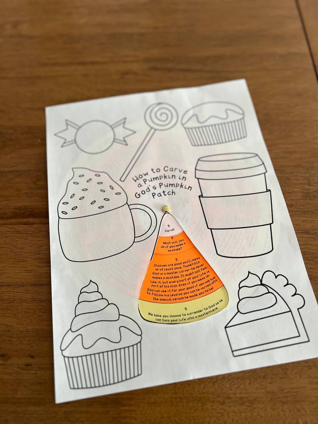 Candy Corn Gospel Tract Kids Sunday School Activity for Fall Autumn ...