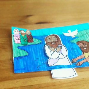 Pull-out Craft | Jesus Gets Baptized | Christian Learning Activities ...