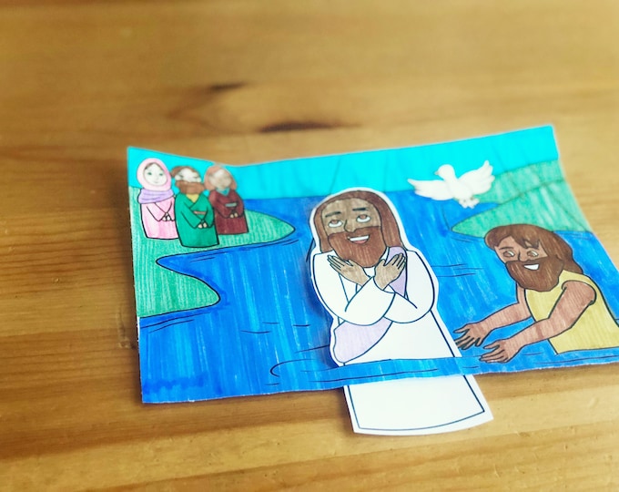 Pull-out Craft | Jesus Gets Baptized | Christian Learning Activities ...