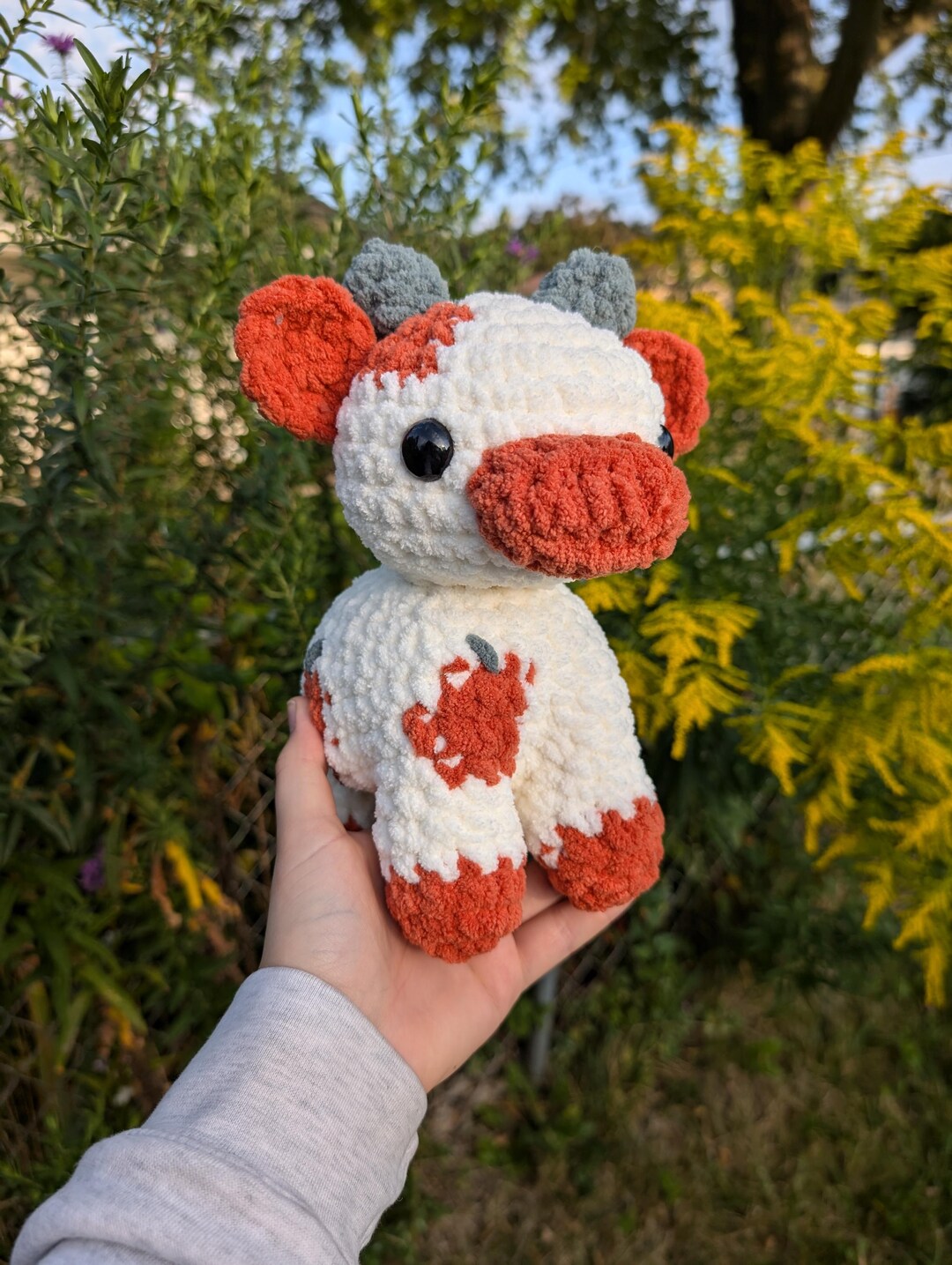 Pumpkin Cow, Crochet Cow, Crochet Pumpkin, Food Cow, Berry Cow, Fruit ...