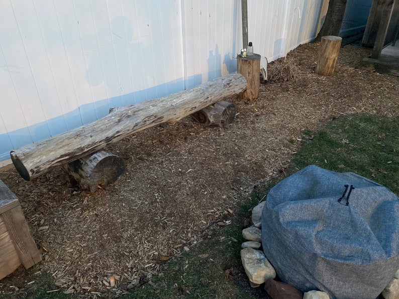 Fire-side Log Bench - Etsy