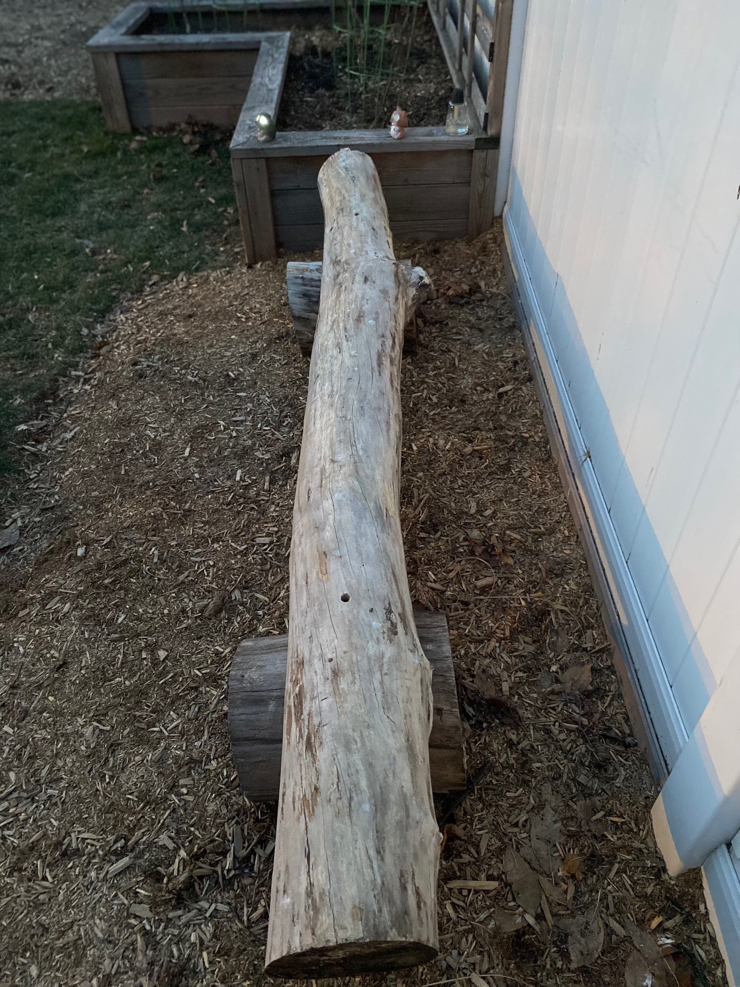 Fire-side Log Bench - Etsy