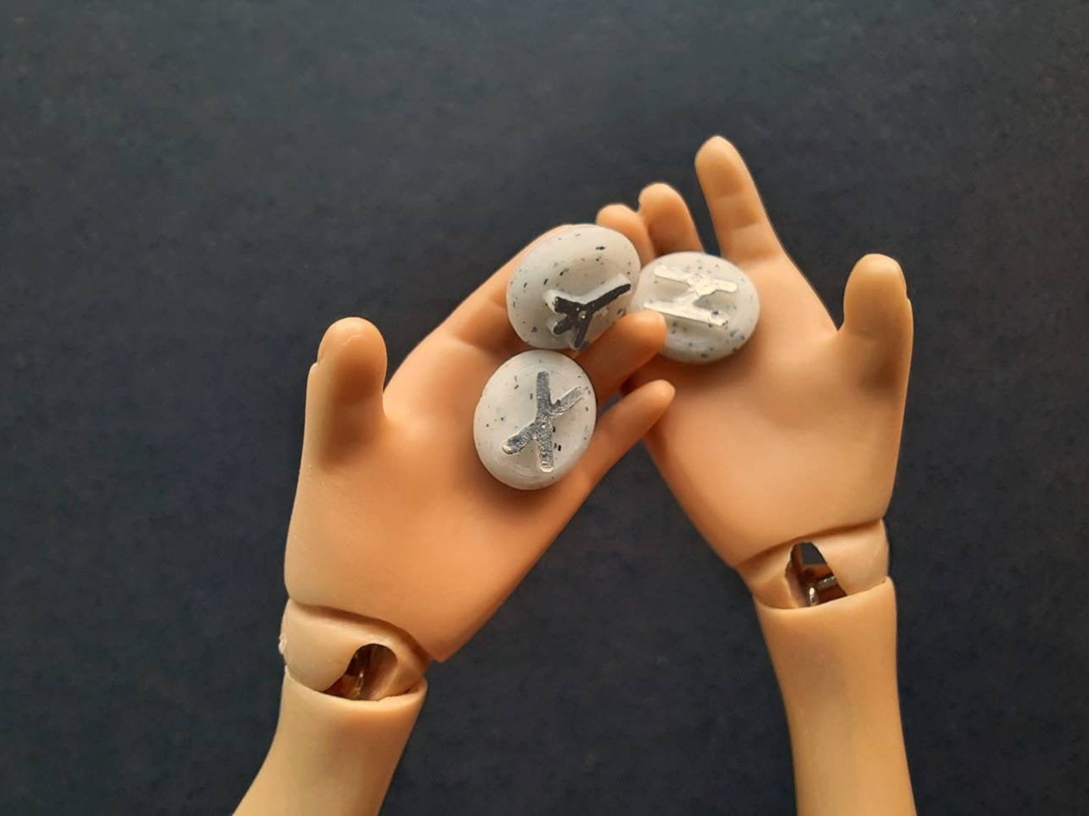 Doll Miniature Runes, Marble Look Doll Mini Runes, 1:6 1/4 Scale Magic ...