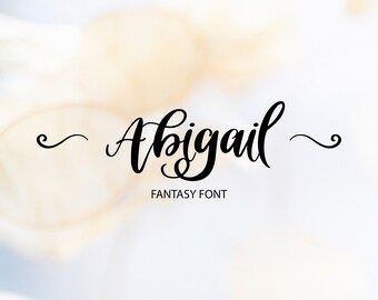 Long Tail Font | Etsy