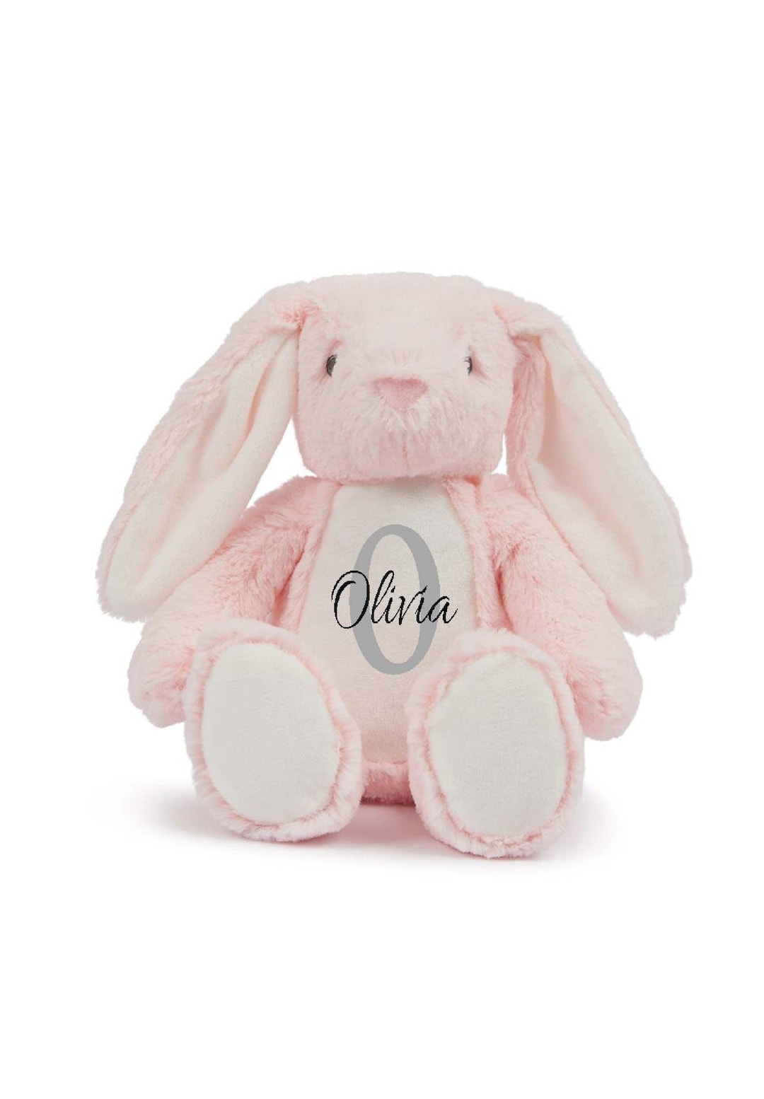 Personalised Pink Bunny Rabbit Initial & Name Teddy, Baby Girl Pink ...