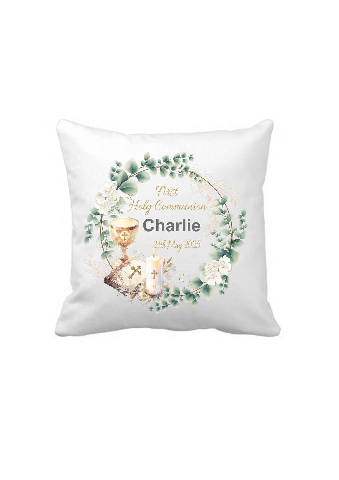 Personalised First Holy Communion Cushion, Keepsake, Unisex Gift for ...