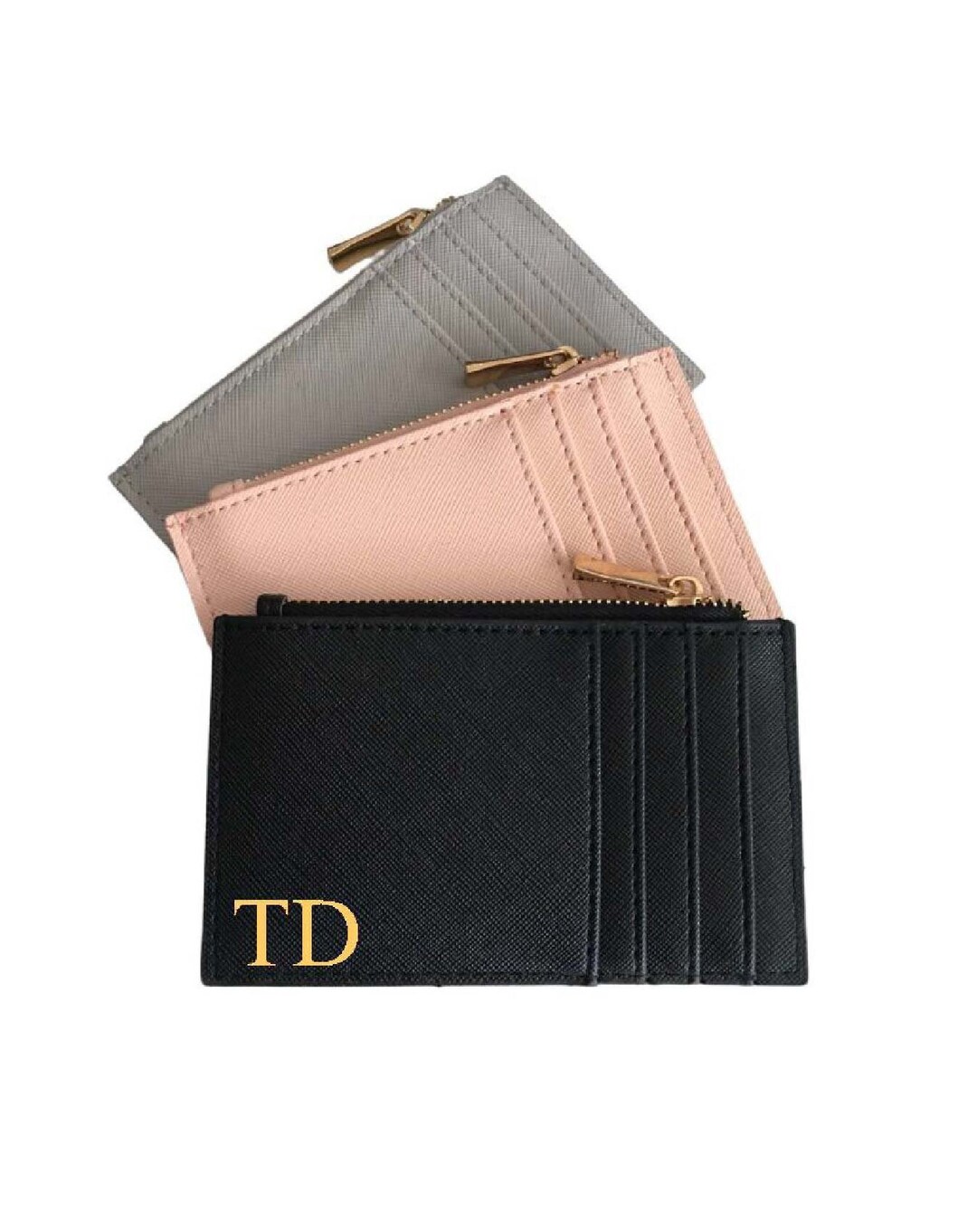 Personalised Card Holder, Monogram Card Holder, Initial Card Holder ...