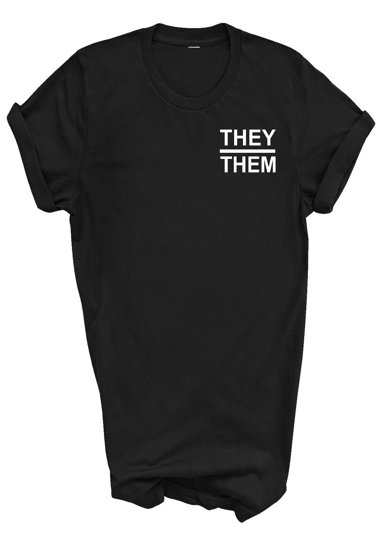 They Them T-shirt Pronouns Gender Identity Shirts for | Etsy