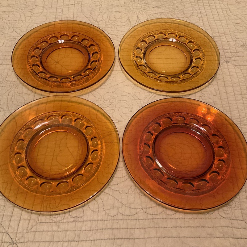 Amber Glass Plates - Etsy