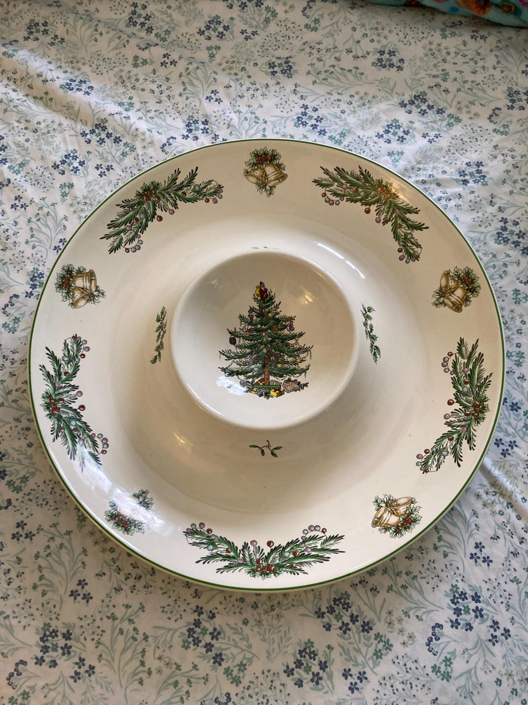 Spode Christmas Tree Garland Chip & Dip Tray - Etsy