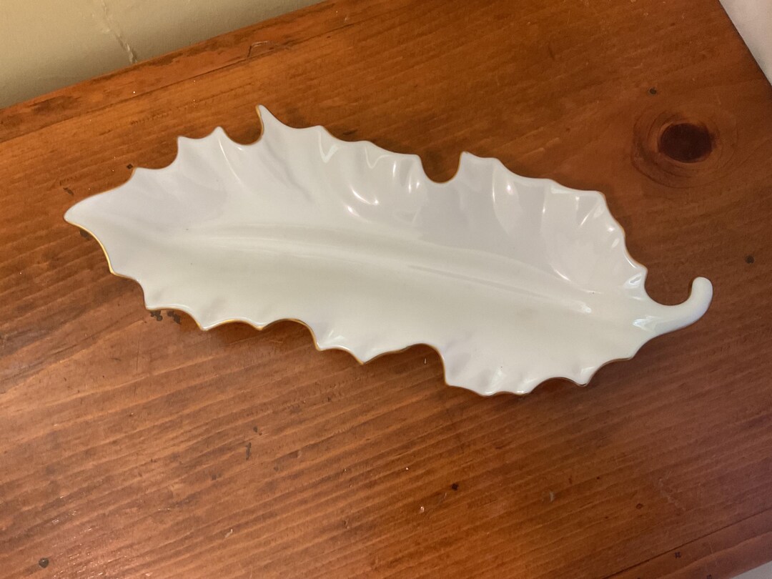White Porcelain Handpainted & Signed Trinket Dish - Etsy