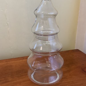 Libbey Glass Christmas Tree Container With Lid - Etsy