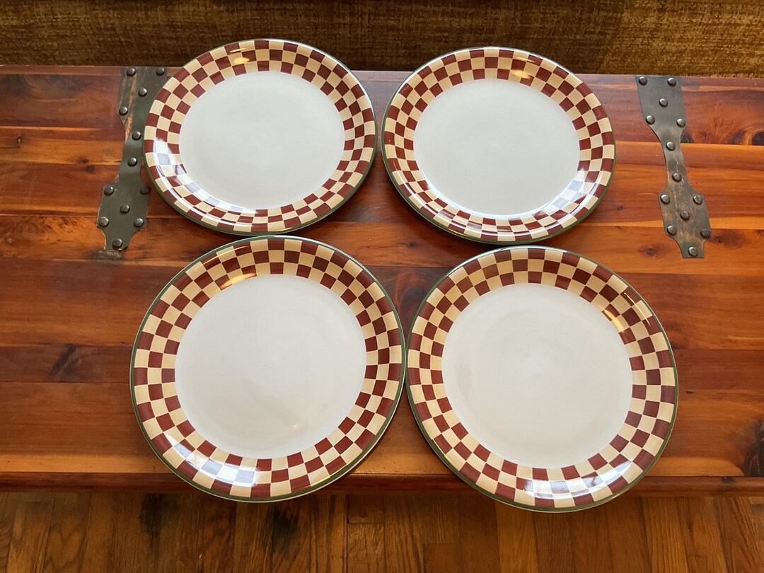 Debbie Mumm Folk Art Santas Collection Dinner Plates (4) - Etsy