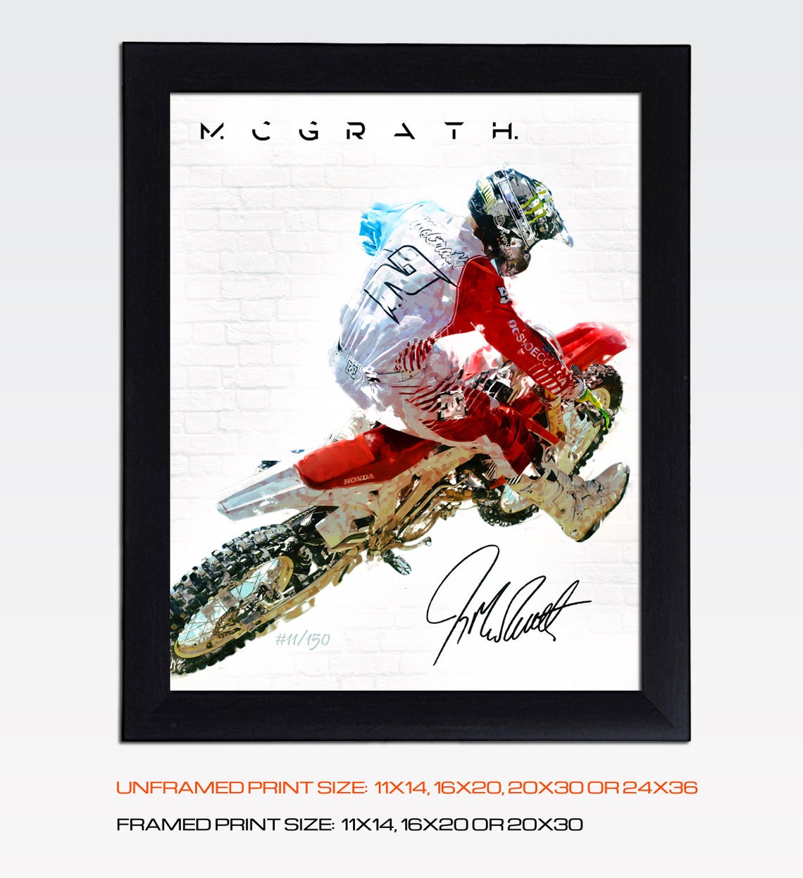 Legends Series Jeremy Mcgrath 2021 Limited Edition Watercolor | Etsy