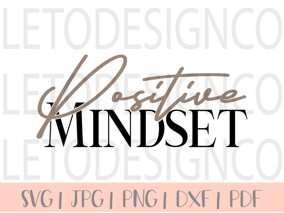 Positive Mindset SVG Positive Vibes SVG Positive SVG - Etsy Canada