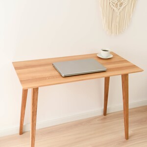 Solid Oak Desk/ Office Desk/ Wooden Desk / Study Desk / Mid Century ...