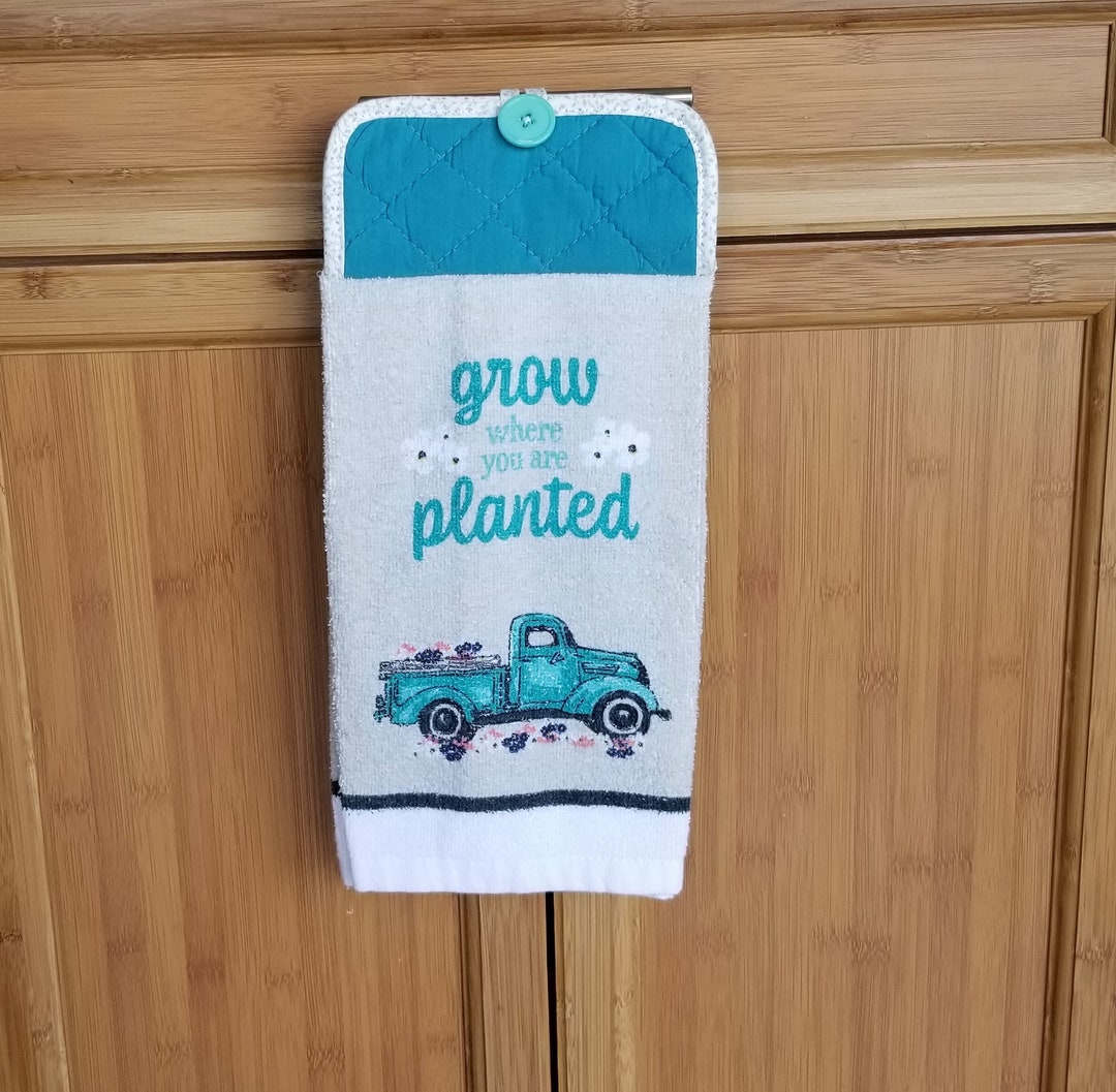 Grow Where You Are Planted Hanging Kitchen Towel - Etsy