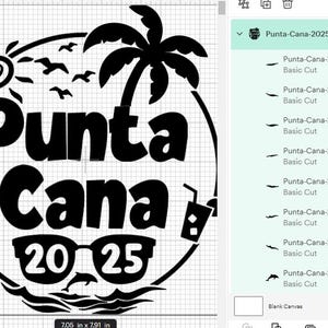Punta Cana 2025 SVG PNG: Dominican Republic Travel (digital Download ...