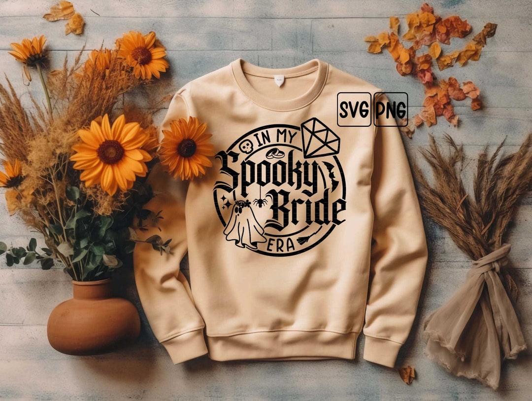 In My Spooky Bride Era Png, Newlywed Gift Boho Wedding, Spooky ...