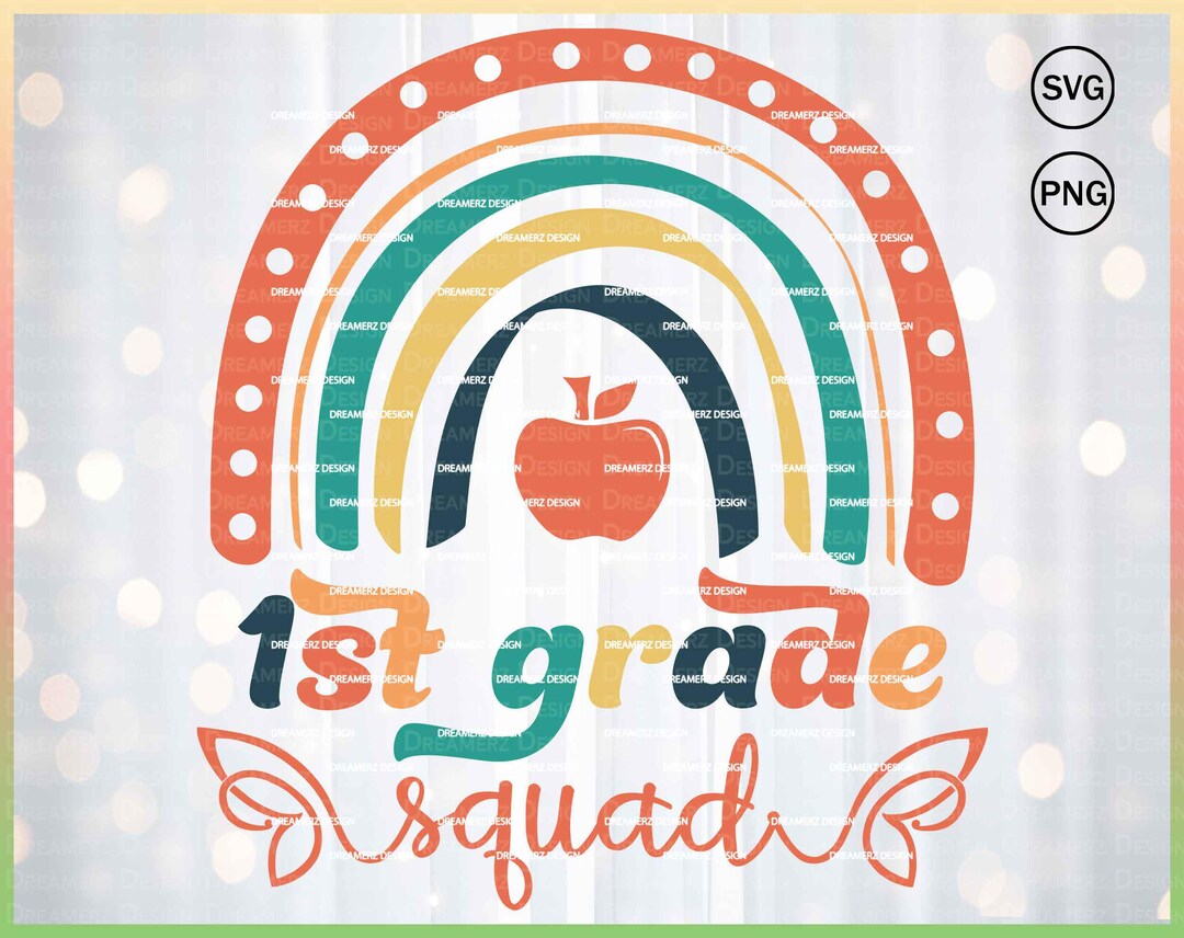 1st Grade Squad SVG: Teacher Student Matching Shirt (digital Download ...