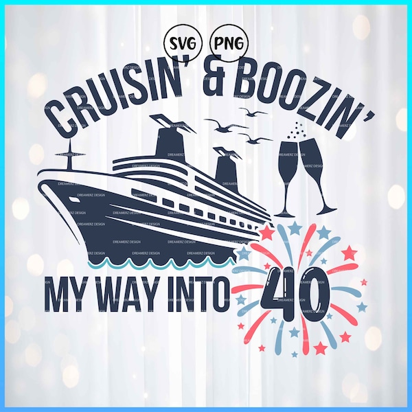 Cruising Into My 40th Birthday - Etsy