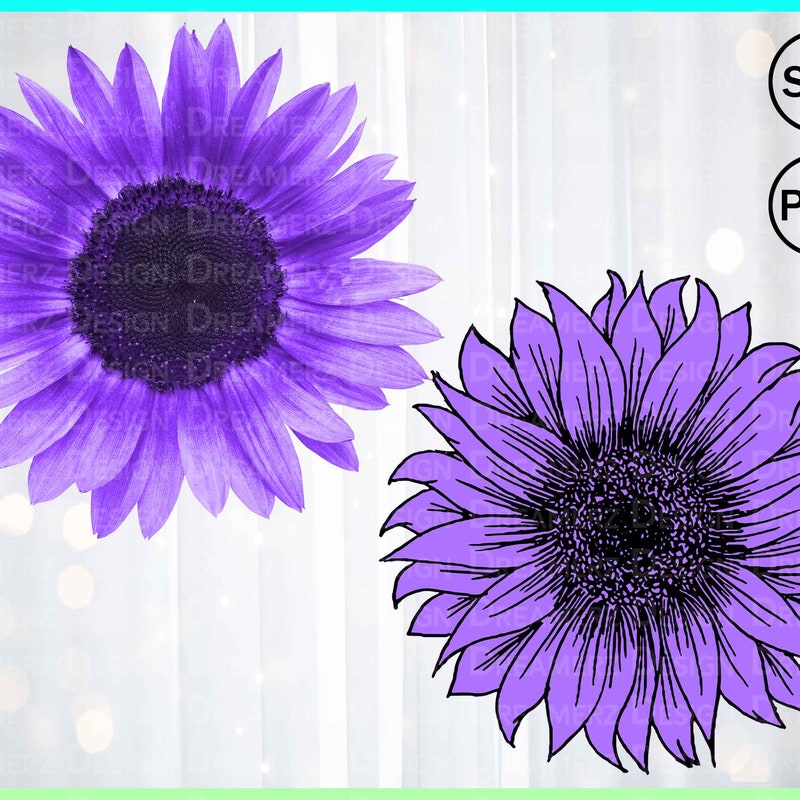 Purple Sunflower - Etsy