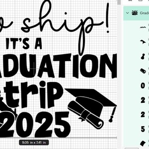 Graduation Cruise 2025 Svg Png Bundle, Grad Trip 2025 Graduate Crew Png ...