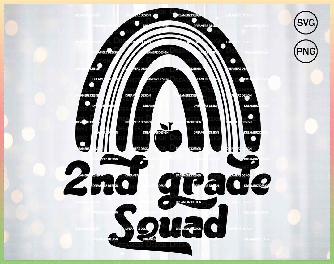 2nd Grade Squad Tee Png Sublimation Digital Download Svg, Second Grade ...
