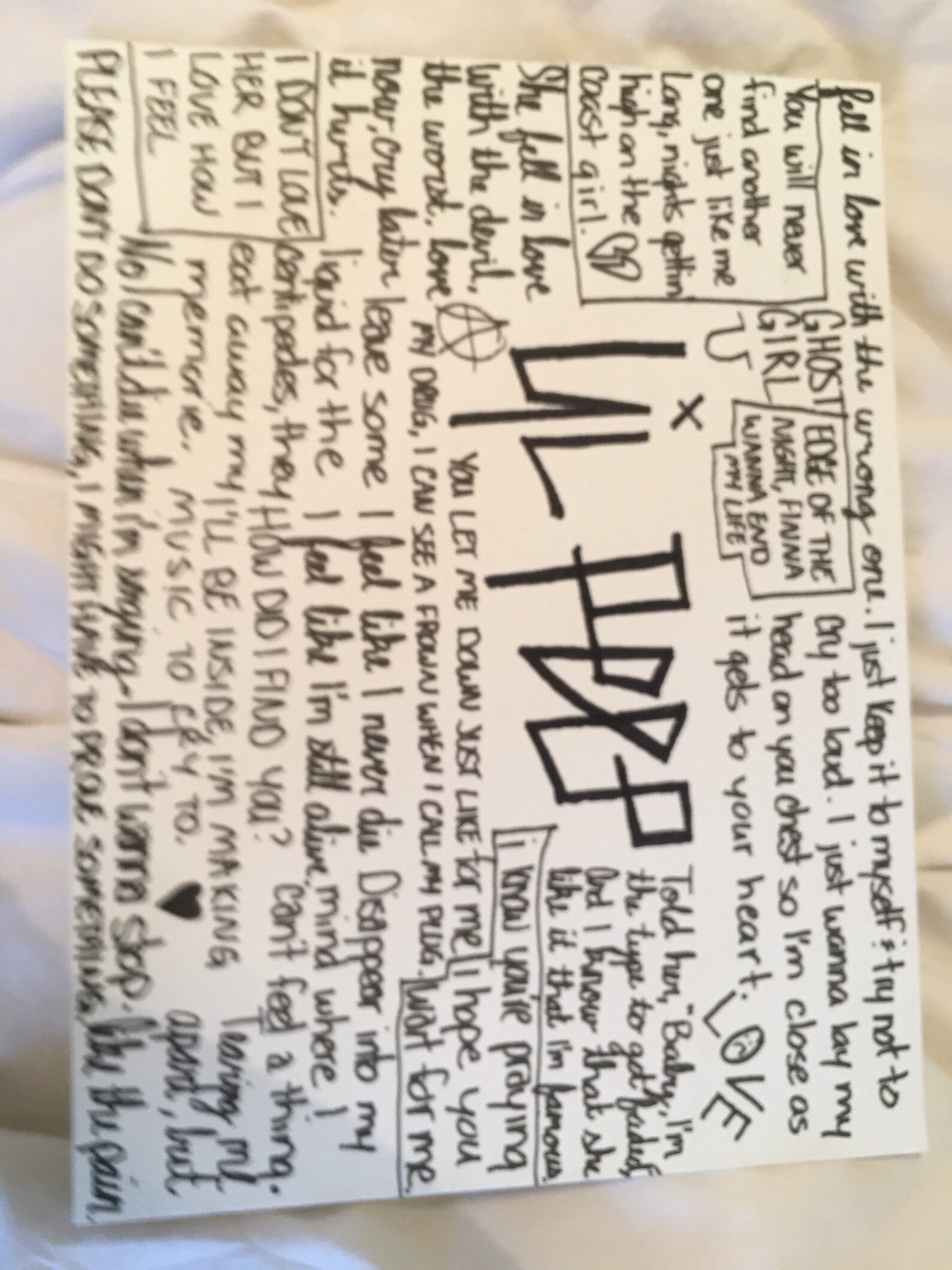 Lil peep rare lyric collage | Etsy